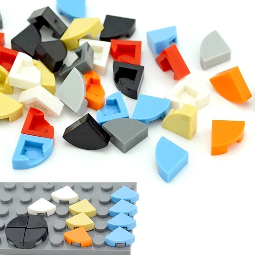 in stock 1x1 Circle Tile Quarter Smooth Brick Pack MOC DIY Enlighten ...