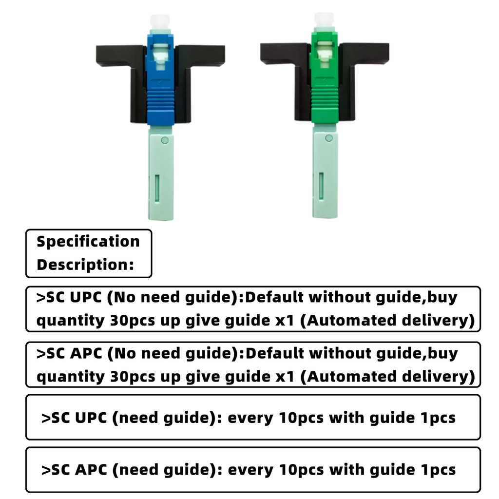 SC Connector Butterfly FTTH UPC/APC Built-In Fiber Optic Fast Connector ...