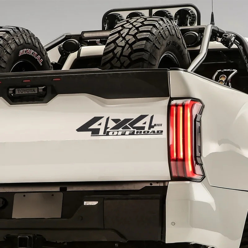 2pcs 4x4 Off-road Car Sticker Pickup Truck Vinyl Decoration Decals for ...