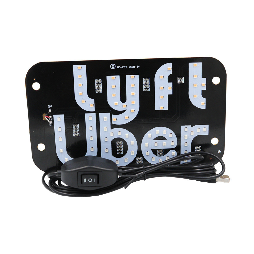 TAXI Car Accessories Lights USB LED Decoration Uber Plus Lyft Two Color ...