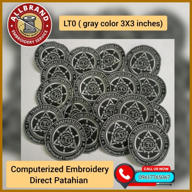LTO Logo Patches ( 3x3 ) Computerized Embroidery | Shopee Philippines