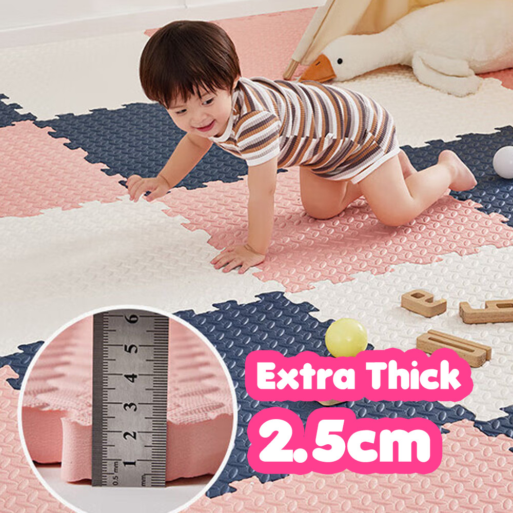 Alatstar 1cm / 2.5cm Puzzle Carpet Mat 30x30CM Thick EVA Foam Carpet ...