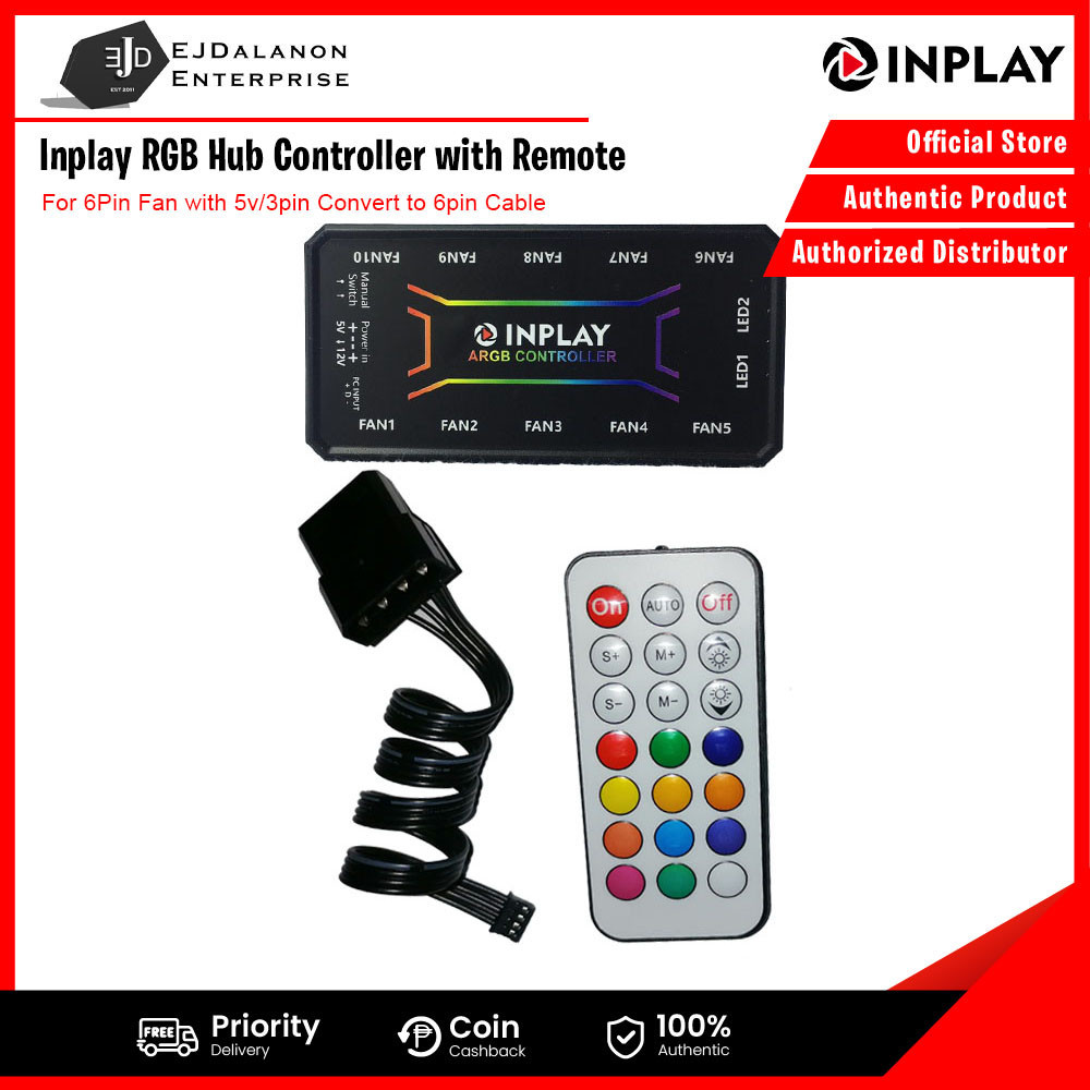 Inplay RGB Hub Controller with Remote | EJDalanon Enterprise | Shopee ...