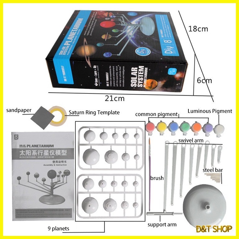 DIY Solar System Nine Planets Planetarium Model Kit Astronomy Science ...