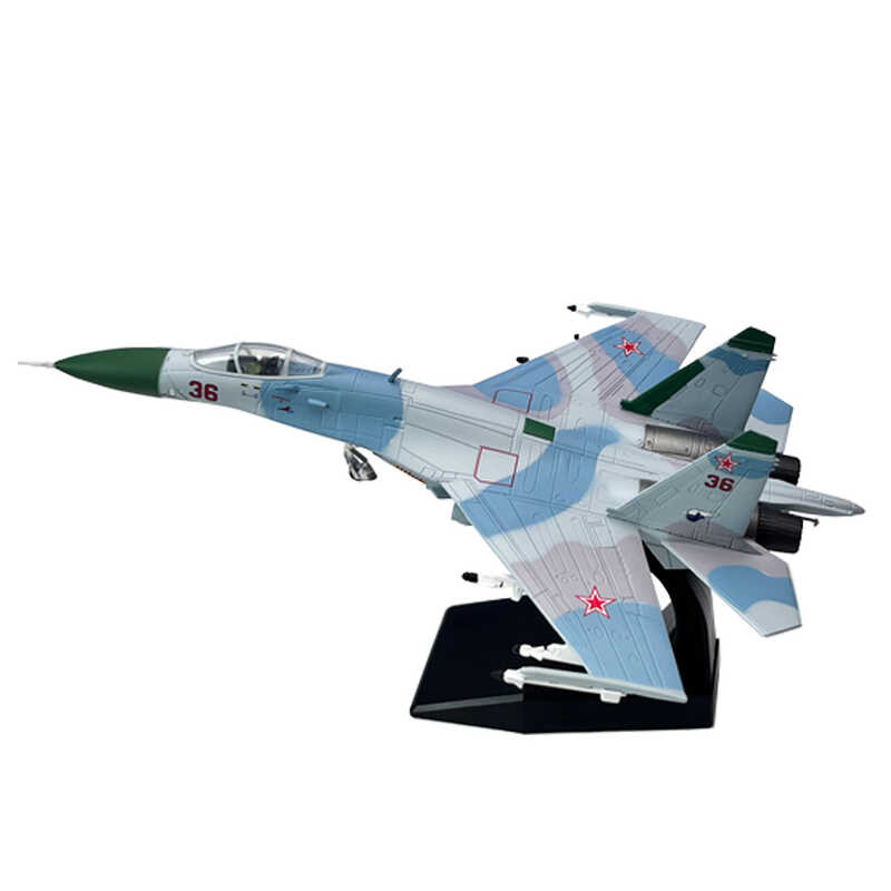 1/100 & Scale Soviet Su27 Sukhoi Su-27 Flanker Fighter Jet Airplane ...