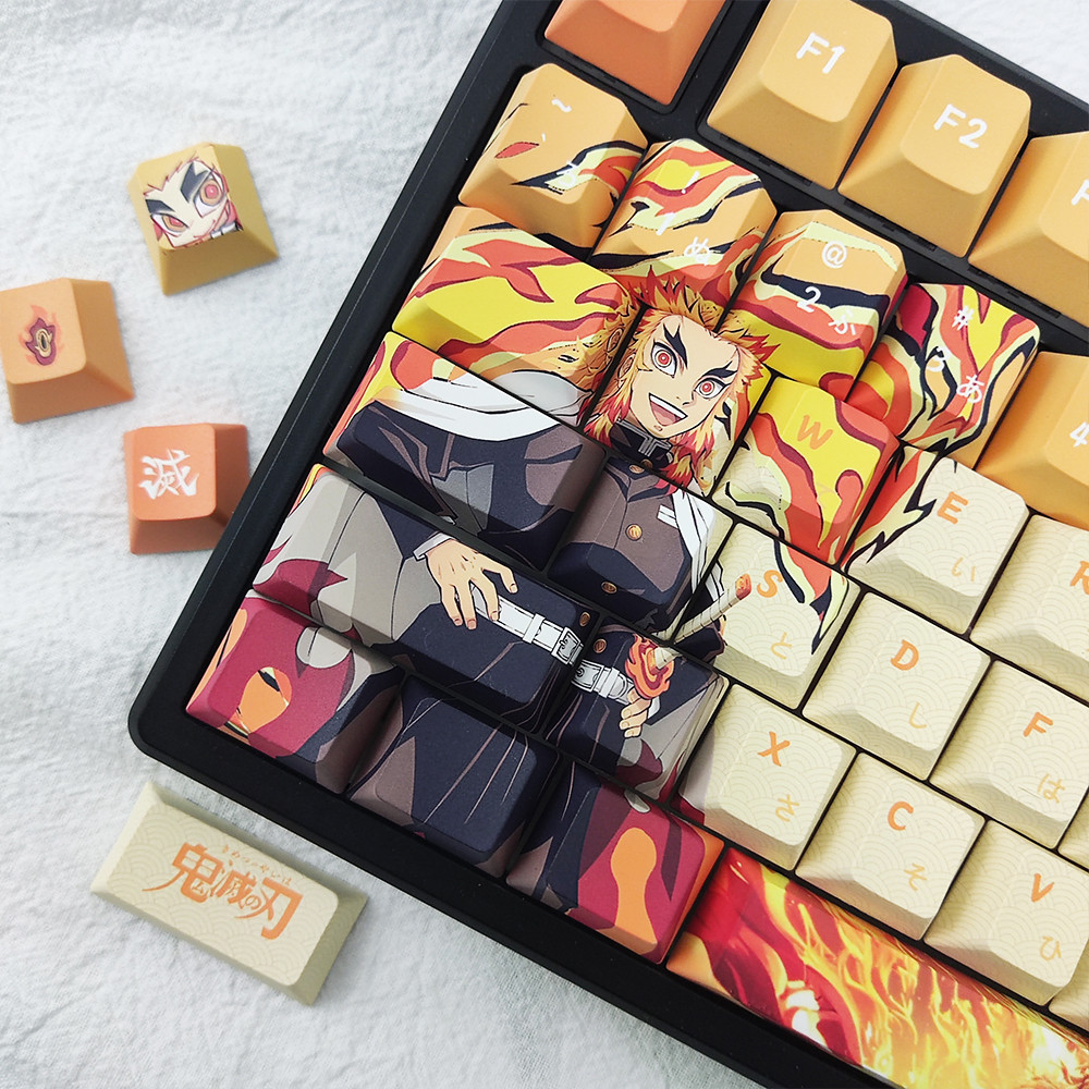 Rengoku Kyoujurou Keycap Cherry Profile 131 Keys PBT Five-sided Dye ...