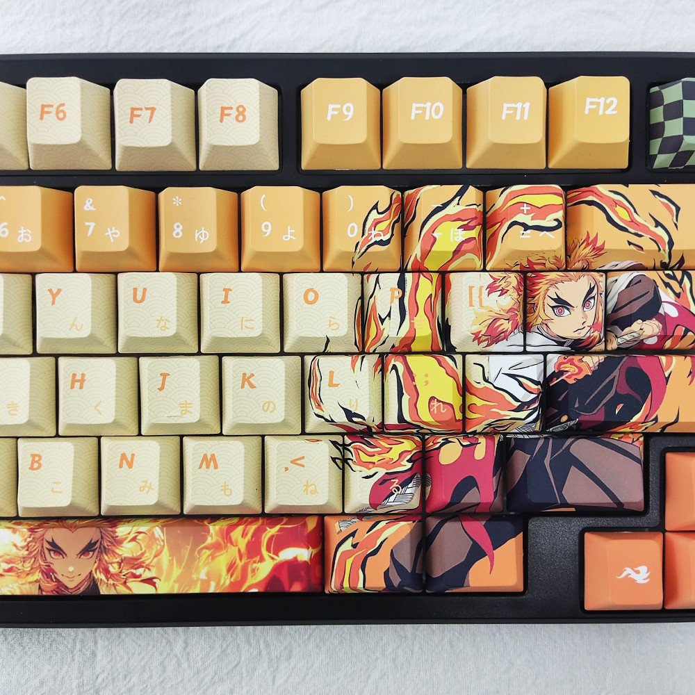 Rengoku Kyoujurou Keycap Cherry Profile 131 Keys PBT Five-sided Dye ...