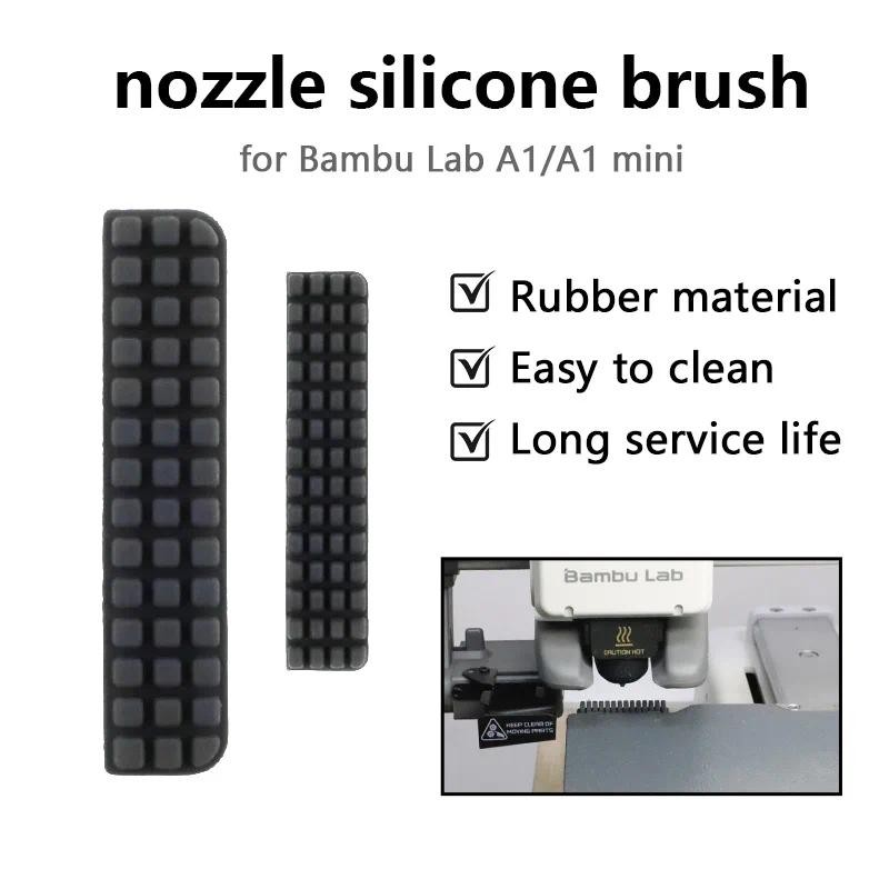 Nozzle Brush for Bambu Lab A1/A1 Mini Wiper Silicone Brush Hotbed ...