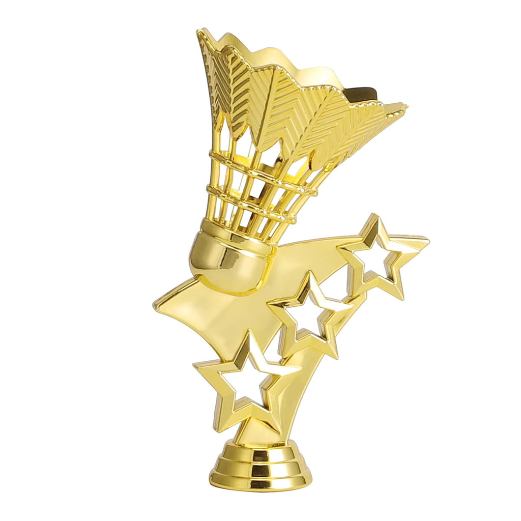 Customized Badminton Shuttle With Stars Golden Figurine Sports ...
