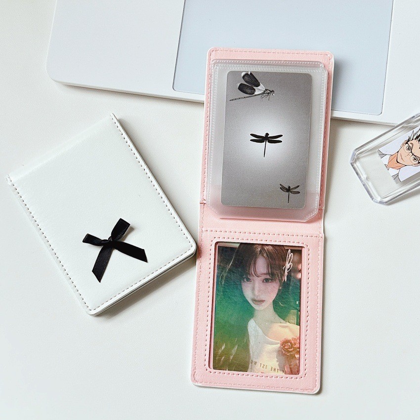One Grid PU Card Album Portable Polaroid Organizer Idol Photocard Case ...