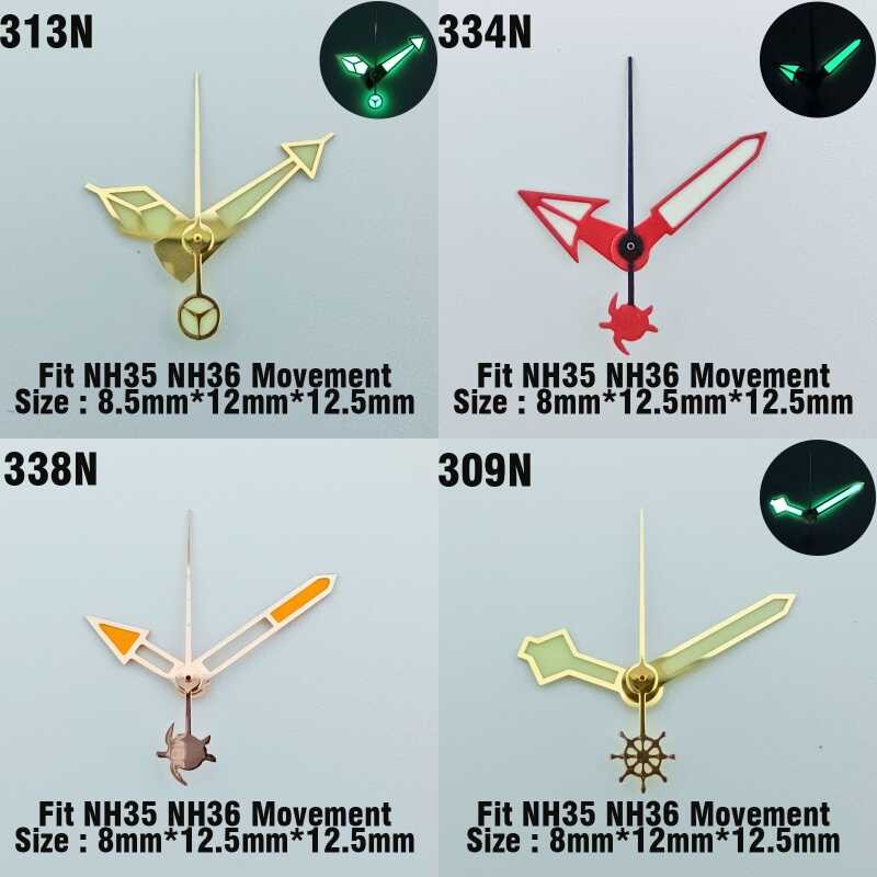 Nh35 3 2C Hands Clock Green Luminous Needles Used Accessory Watch ...