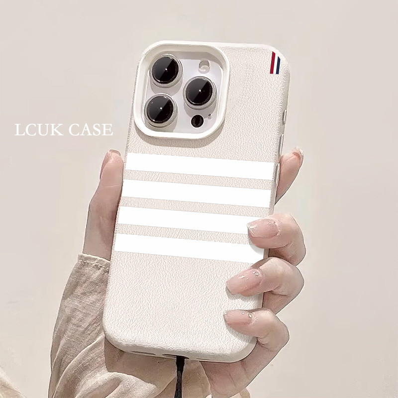 New Thom Browne White Stripe Pattern Phone Case Compatible for IPhone ...