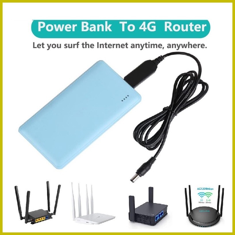 ๑ 5v to 12v USB WIFI ROUTER TO POWERBANK CABLE | Power bank to Wifi ...
