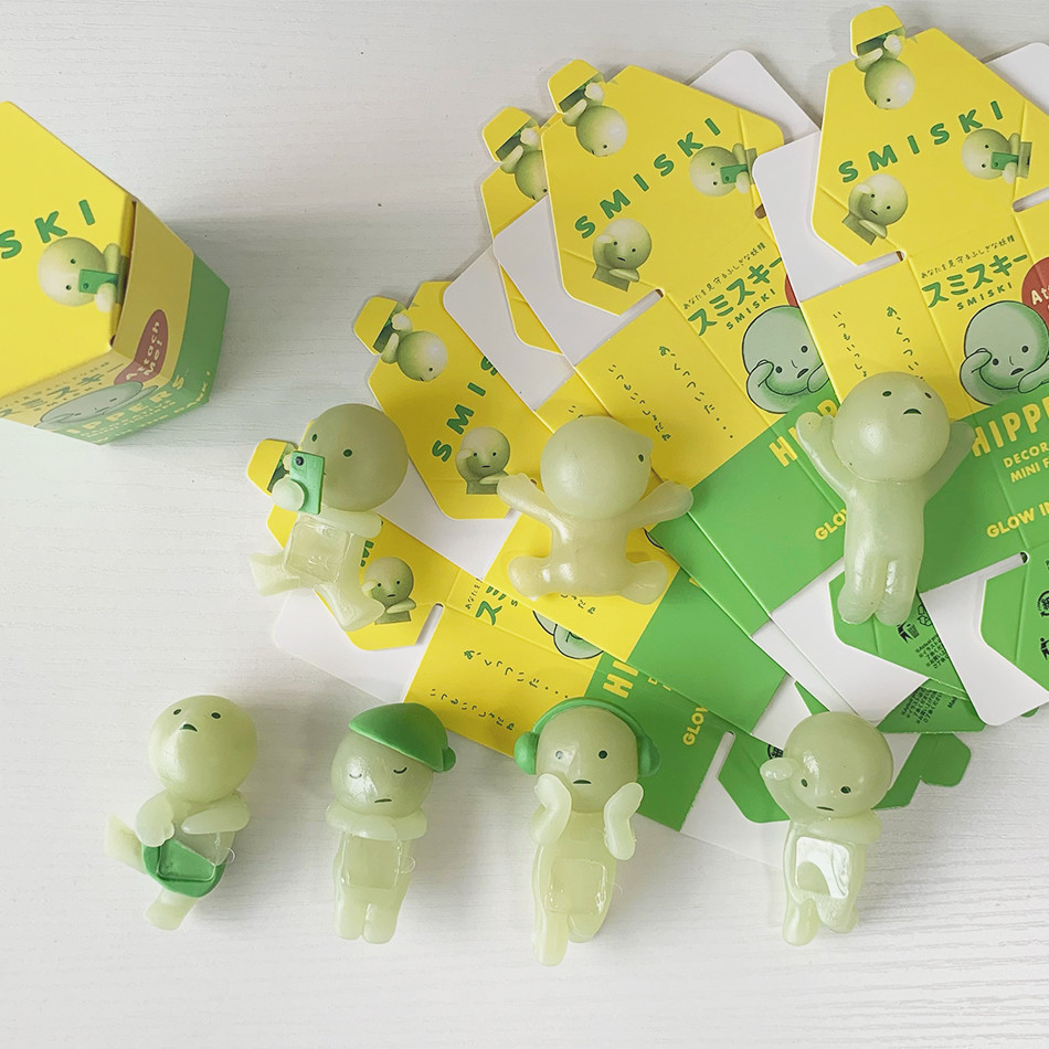 Smiski Hippers Series Noctilucent Green Doll Blind Box Cute Surprise ...