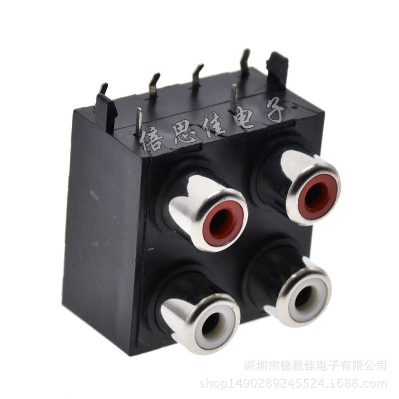 RCA socket 4-position 4P AV socket Lotus socket Sound socket Signal ...
