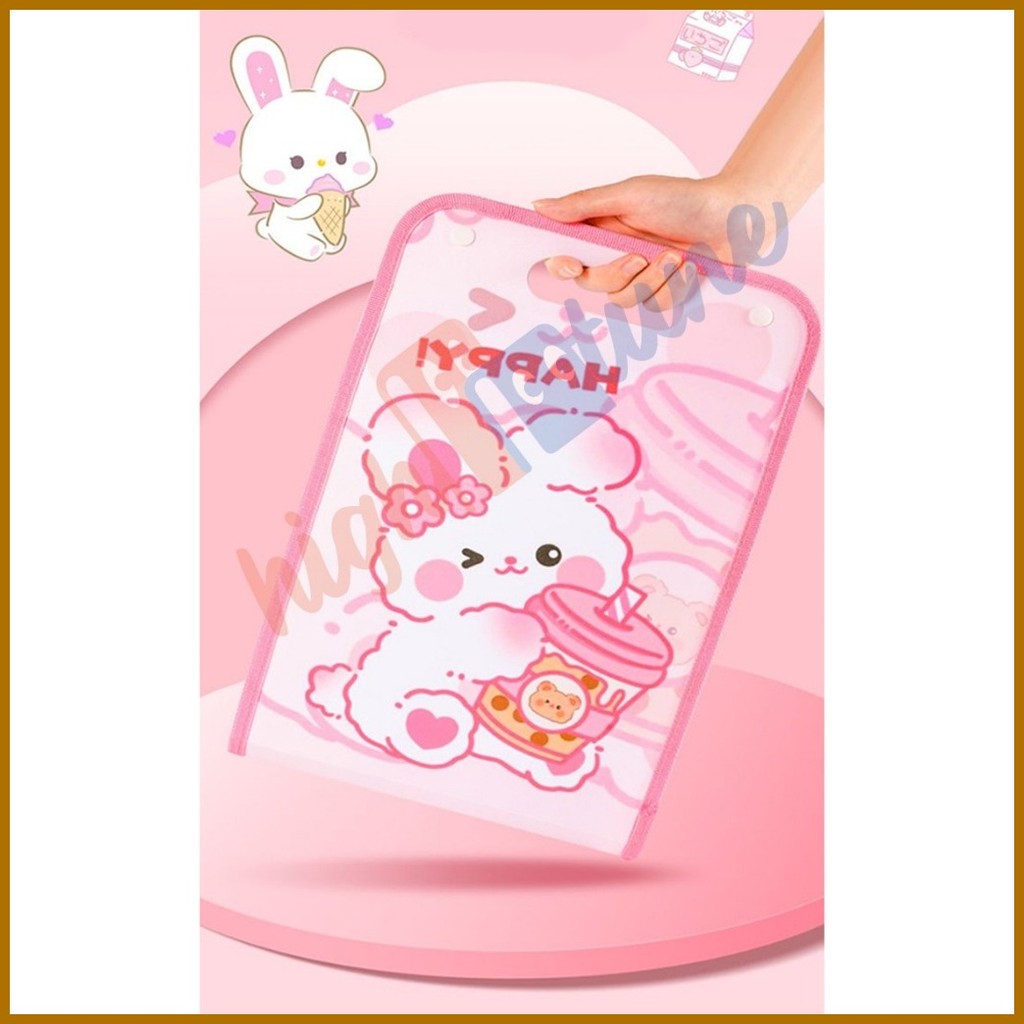 Hightune A4 File Organizer With Handle Expanding File Folder 13 Layer Test Paper Folder