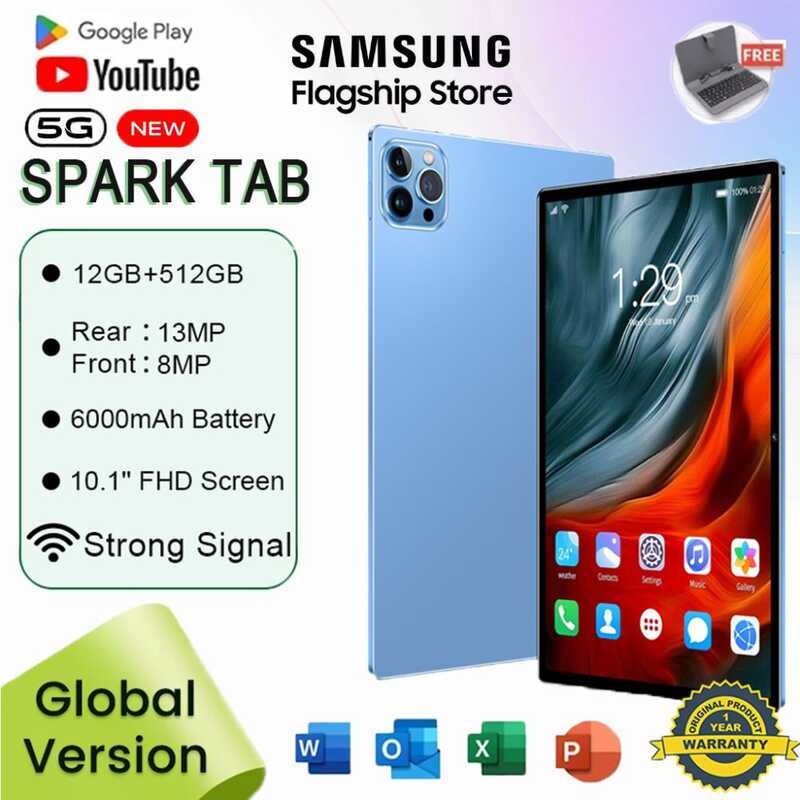 Samsung Tab Spark Tablet 10.1 Inch Dual Sim Card 12GB+512GB 4G/5G Wifi ...