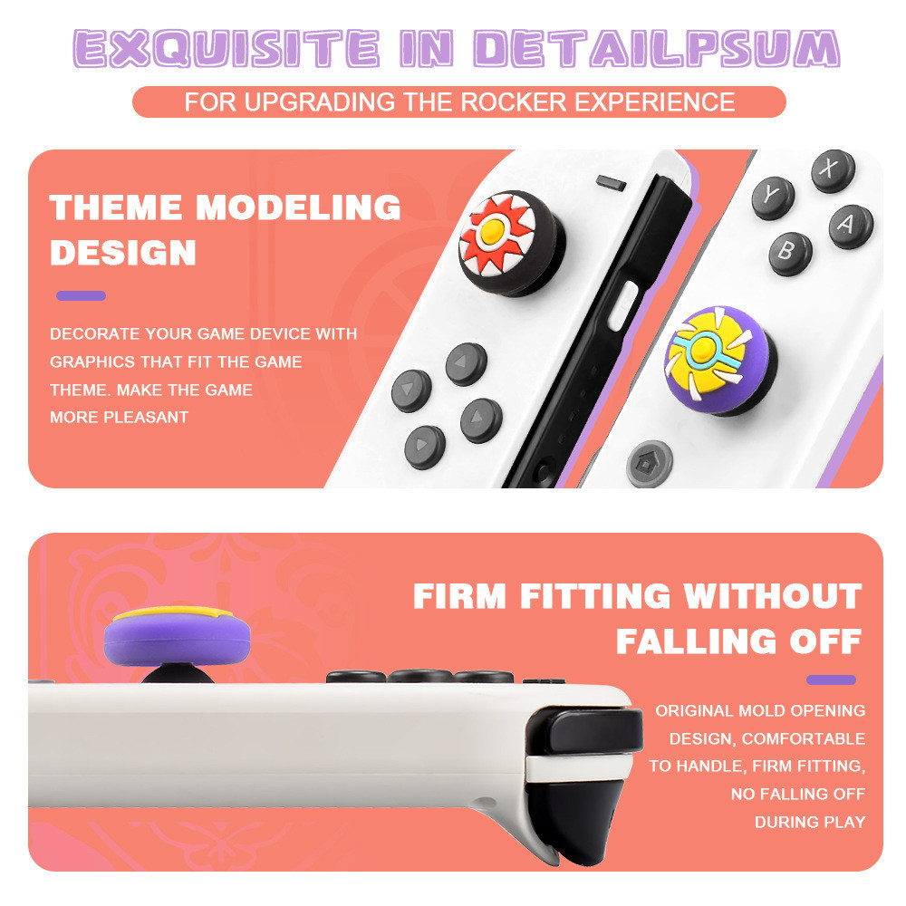 2pcs Thumb Grip Stick Joystick Cap Thumbstick Cover Caps for Nintendo ...