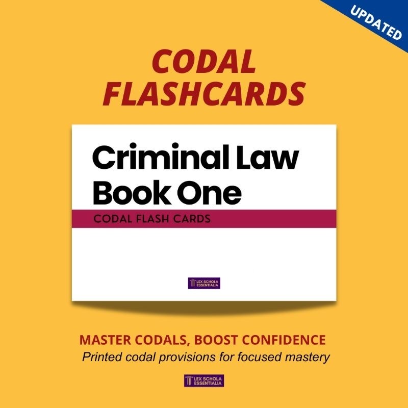 Criminal Law Book 1 (Codal Flashcards) | Shopee Philippines