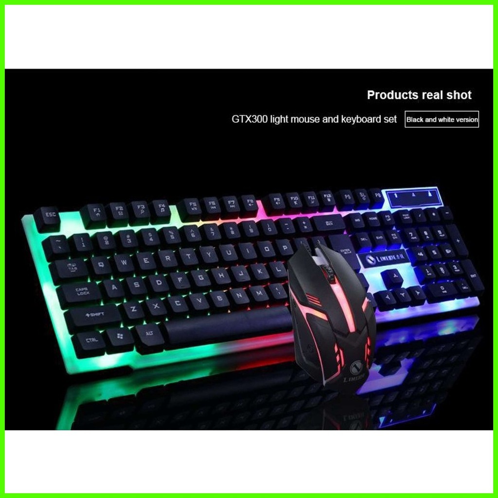 ⚡ ♕ Limeide GTX300 Colorful LED Backlight Ergonomic Mechanical Gaming ...