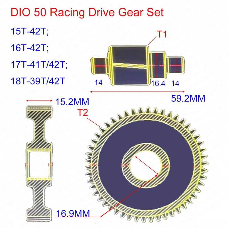 Racing Performance Transmission Gear Set For Honda Dio50 DIO ZX 50 8 ...