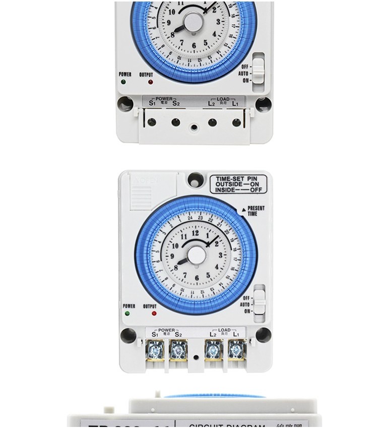 24Hour Automatic Types Of 220V 230V Analog Mechanical Weekly Rotary Time Control Switch TB388 ...
