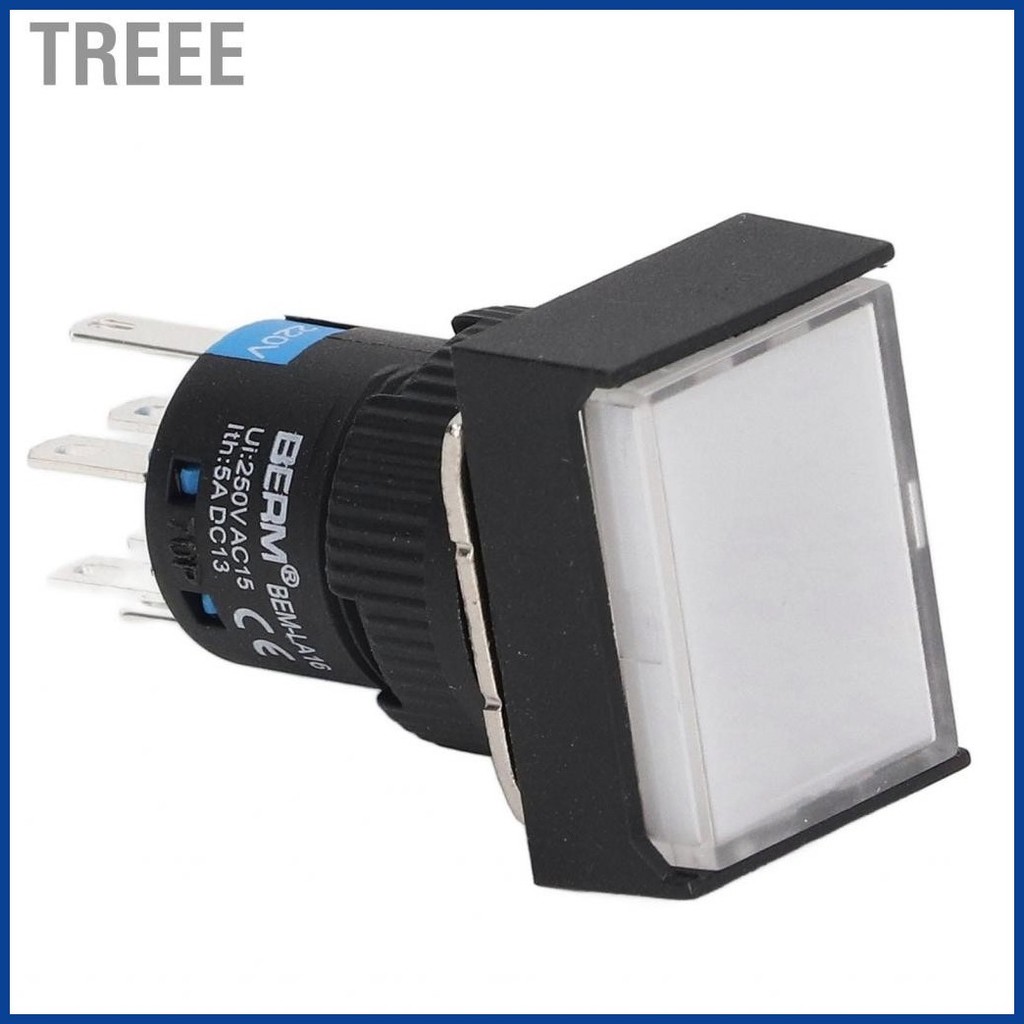Treee 25PCS Industrial Micro Button Switch With Light Self Locking Push ...
