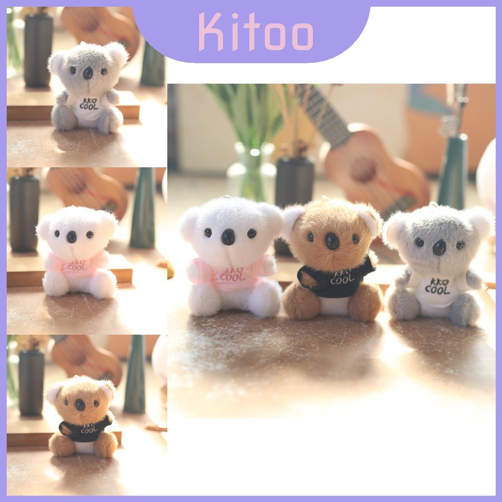 Cute Cuddly And Koala Plush Doll Keychain Charming Bag Accessory Colors ...