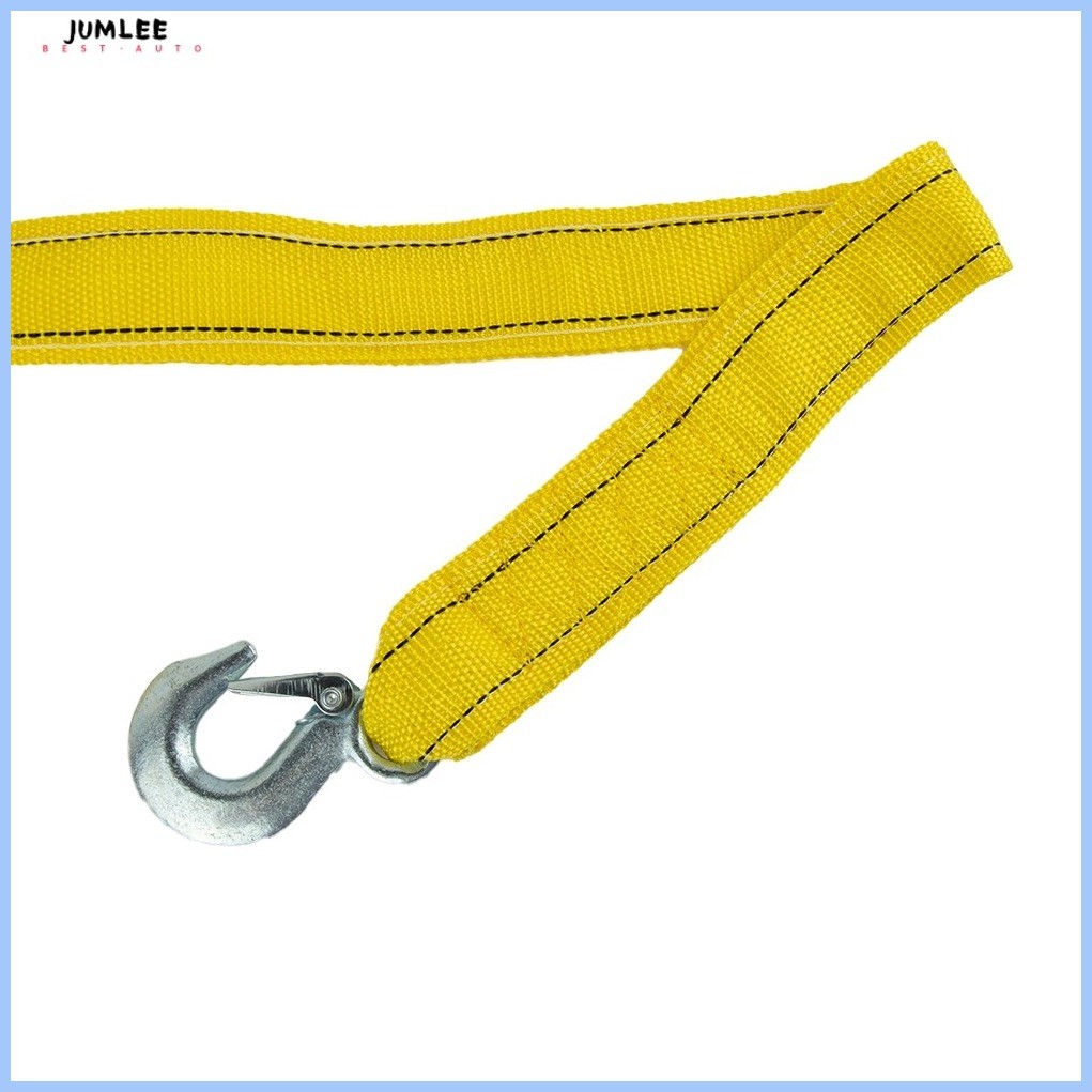 JUMLEE️Heavy Duty 5 Ton Car Tow Cable Towing Pull Rope Strap Hooks for ...