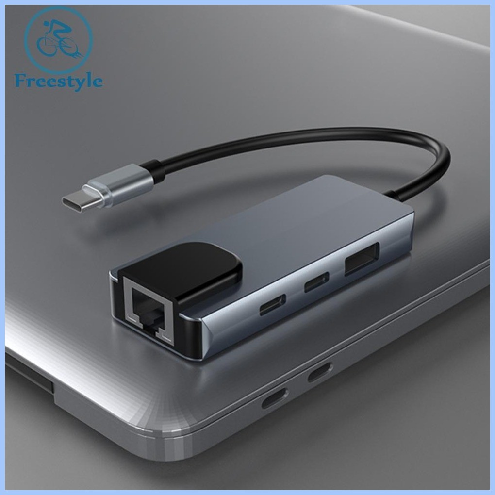 4 in 1 USB C to Ethernet Adapter 100Mbps RJ45 to USB-C Network Adapter ...