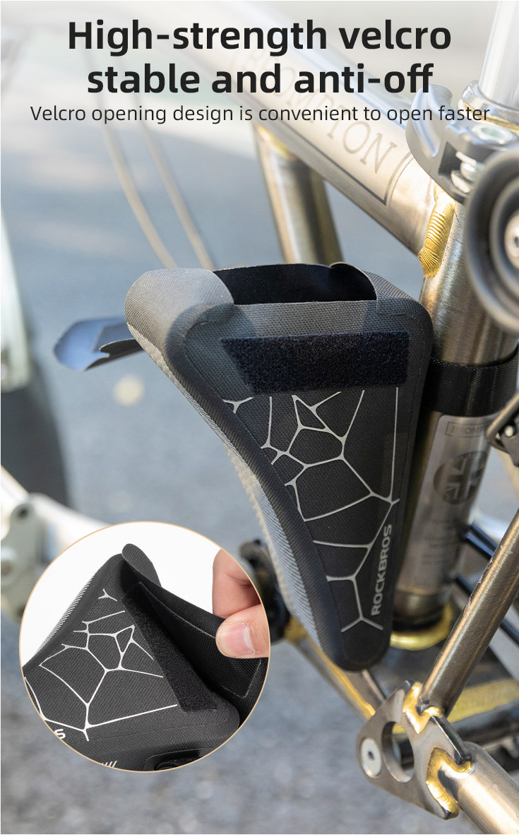 ROCKBROS Bicycle Triangle Bag Beam Hanging Bag Small Cloth Folding Bike ...