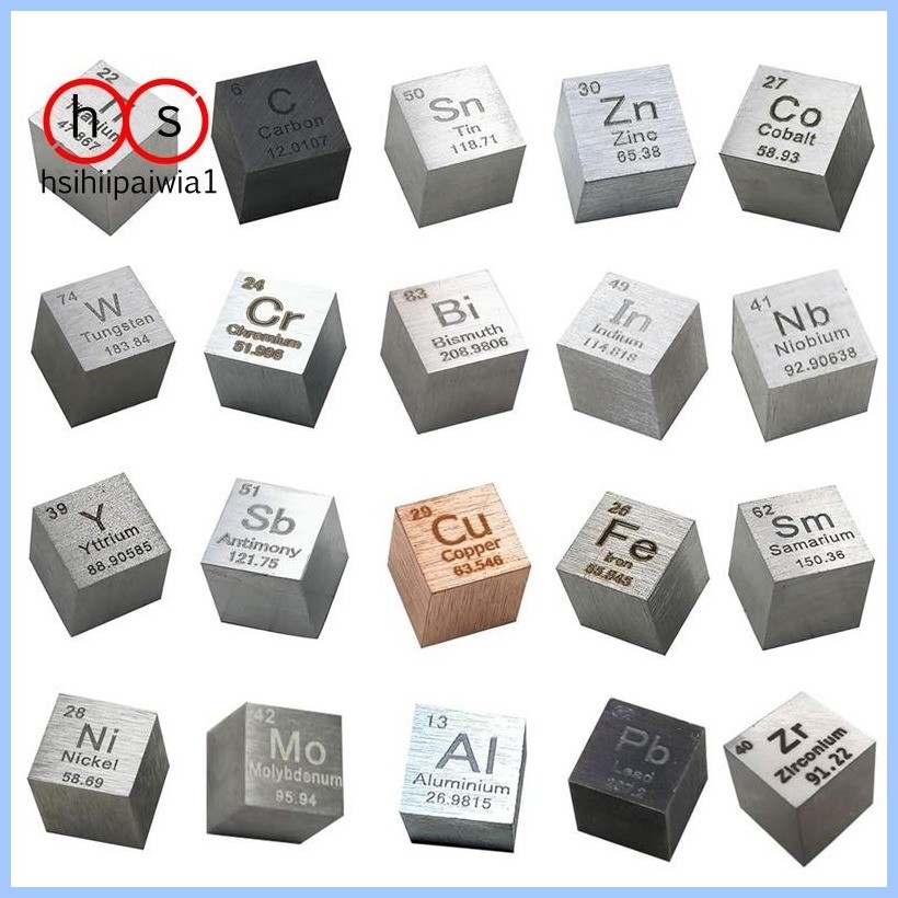 20Pcs Metal Elements Cubes Set Density Cubes Set Tungsten Cubes Set for ...