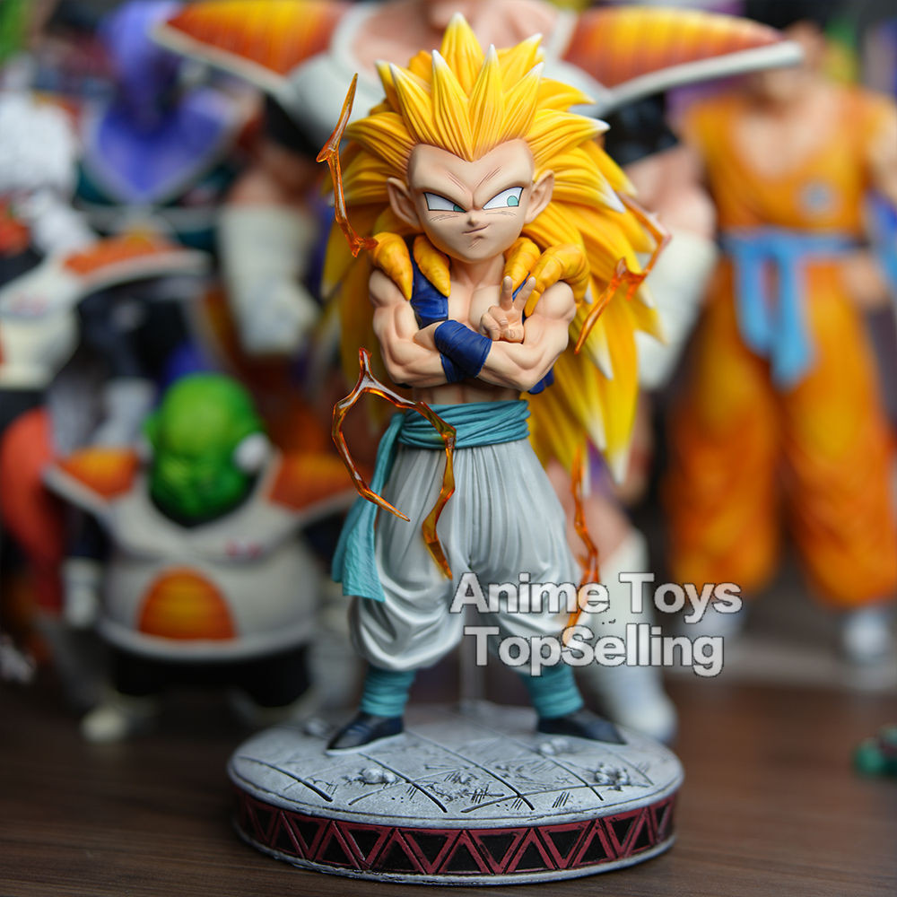 25cm/9.84in Anime Dragon Ball Z Super Saiyan 3 Figure SSJ3 Gotenks PVC ...