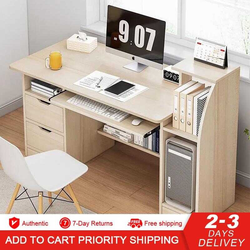 Multifunction Computer Desk Para Study Office Table Sa Shelf | Shopee ...