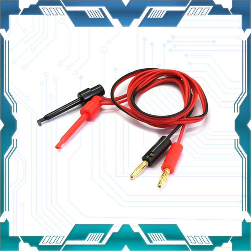 4mm banana plug wire to test hook wire, 2 test hook connecting wires ...