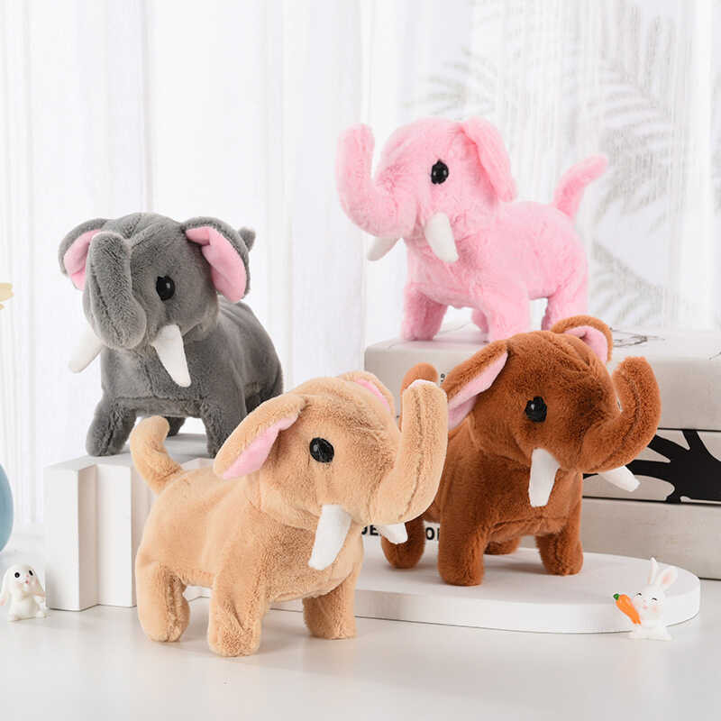 Simulation Plush Electric Elephant Can Walk, Bark, Move Its Head And ...