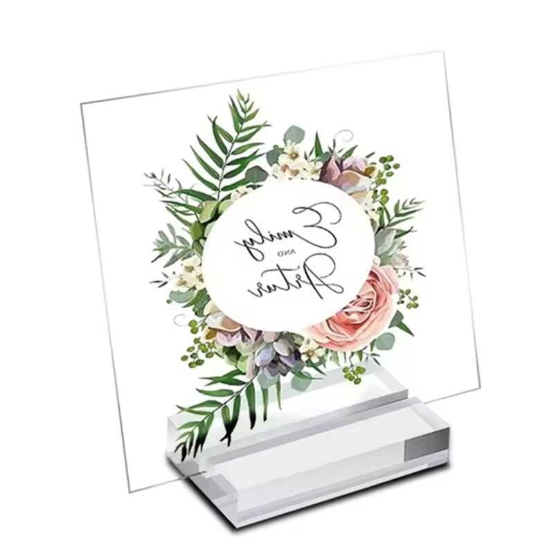Acrylic Clear Display Racks Card Slot Table Stand for Wedding Signs ...