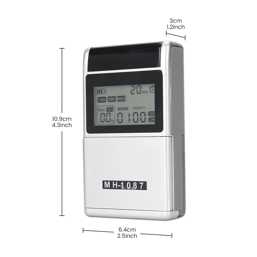 JBMBHC Mini 3-In-1 Electric Muscle Stimulator Tens 4 Outputs 8 Pads ...
