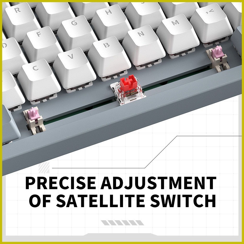 ¤ T82/T98 Mechanical Keyboard USB Wired Hot Swappable 82/98 Keys Red Switch Gaming Keyboard RGB ...