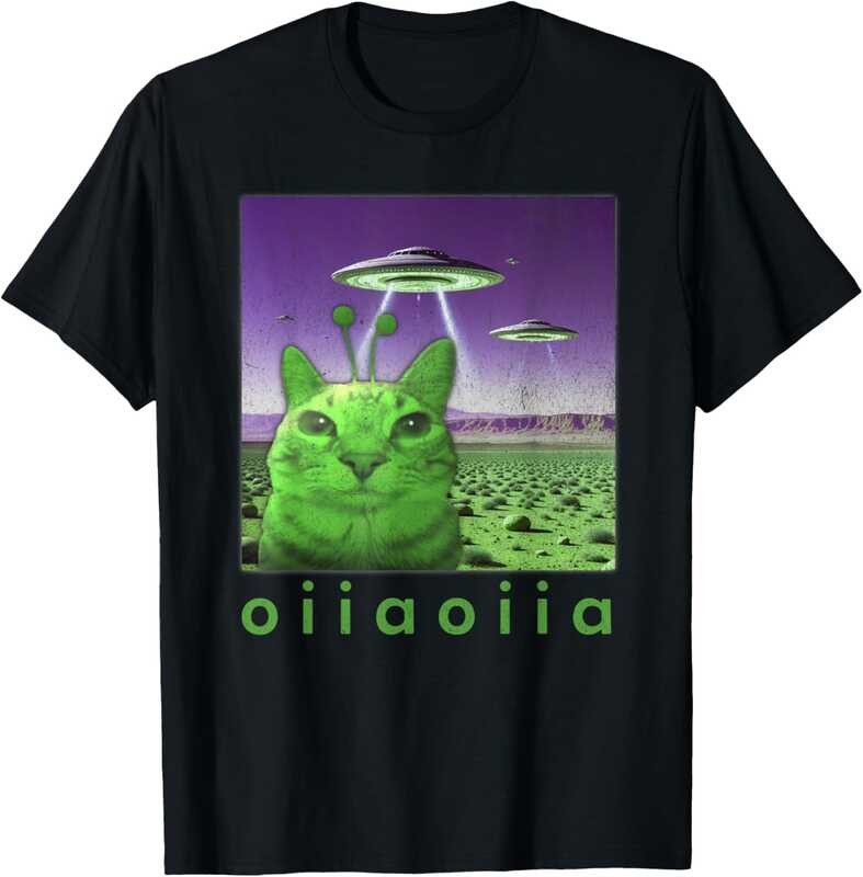 Funny Alien Cat Oiia Oiia Meme Graphic T-Shirt | Shopee Philippines