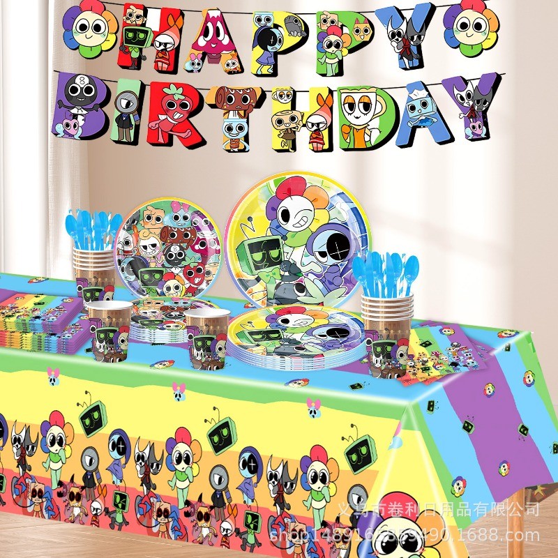 New World of Dandy Game Animation Party Supplies DANDY'S WORLD Cartoon ...