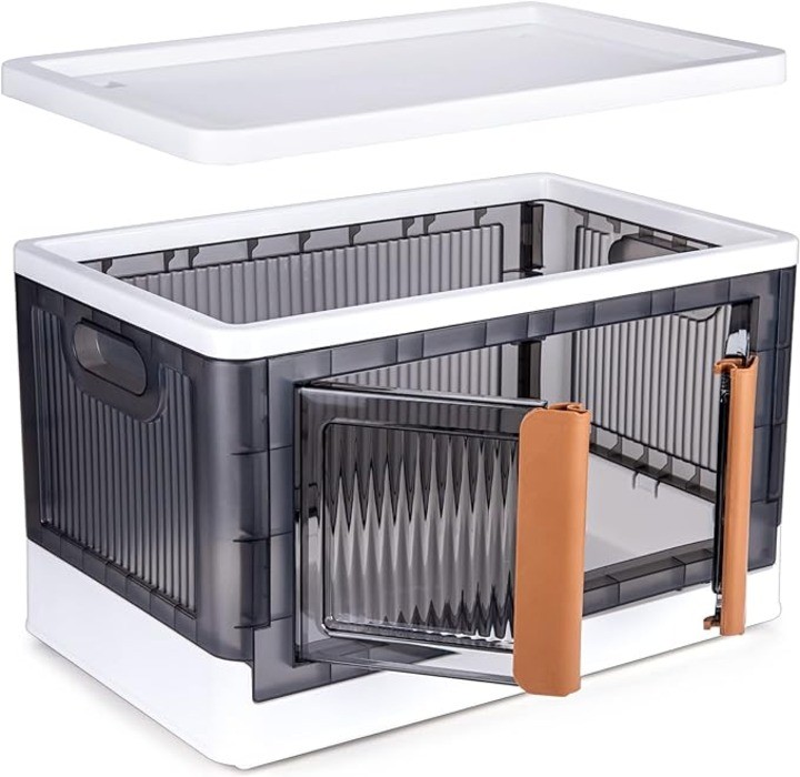 Keep Home 32/72L Storage Box Sorting Box Books Dormitory Clothes Storage Foldable Large Capacity ...