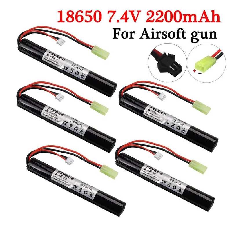 18650 Water Gun Lipo Battery 2200mAh 2S 7.4V for AKKU Mini Airsoft gun ...