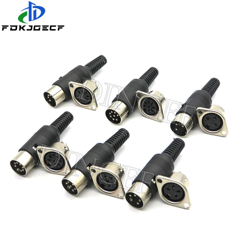 1Set 3PIN 4PIN 5PIN 6PIN 7PIN 8PIN S terminal Panel Mount Female + Male ...