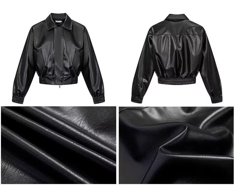 Men'S Leather Jacket 2024 New Autumn And Winter Handsome Lapel ...