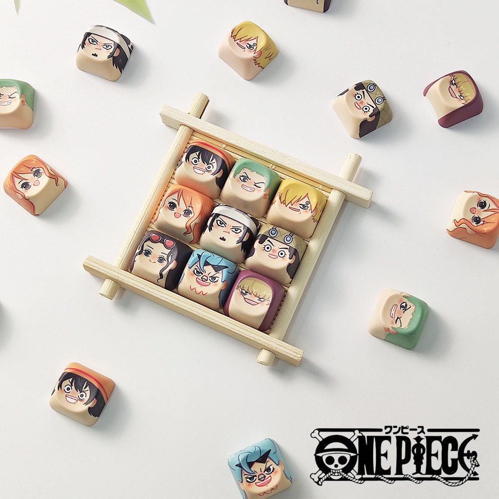 One Piece Keycaps MOA Profile PBT Five-sided Dye Sublimation Luffy Zoro ...