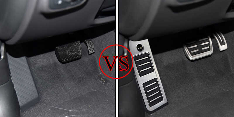 Steel Stainless Car LHD Pedals Gas Fuel Brake Footrest Pedal Cover Pad ...