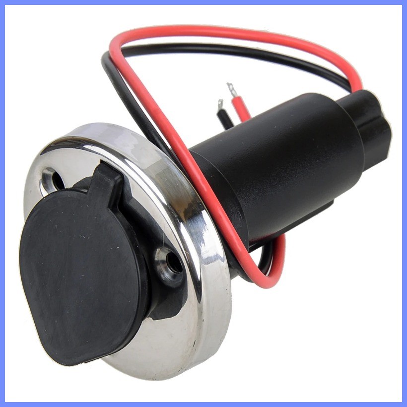 12V Anchor Stern Navigation Light Plug-in Pole Base Socket Deck Mount ...