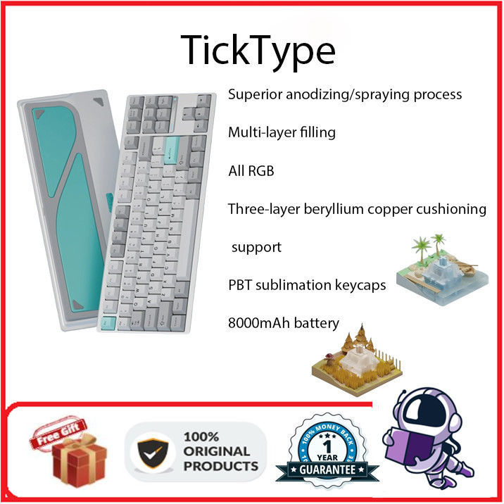 TickType EVO80 Tri-mode 2.4G Bluetooth Linear Aluminum Mechanical Keyboard | Shopee Philippines