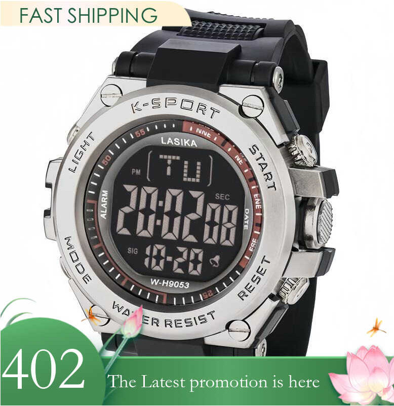 LASIKA 9053 Waterproof Unisex Sports W Countdown Double Time Watch ...